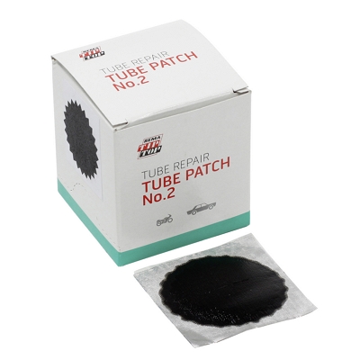 Rema 1-3/4" Black Edge Round Vulcanizing Patches - 600B2